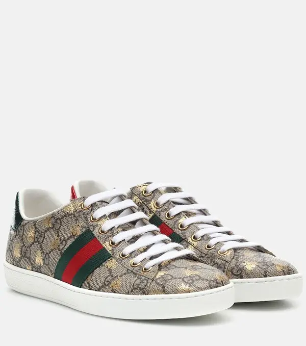 Gucci Ace Canvas Printed Sneakers