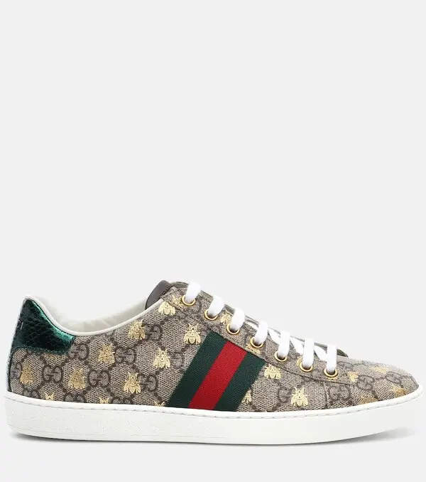 Gucci Ace Canvas Printed Sneakers