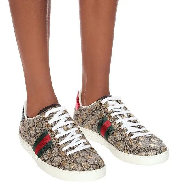Gucci Ace Canvas Printed Sneakers