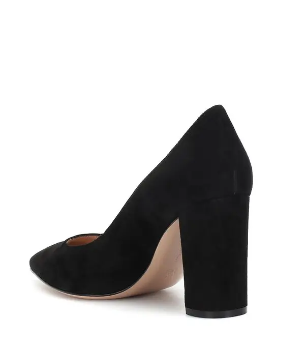 GIANVITO ROSSI Piper 85 Suede Pumps - Black