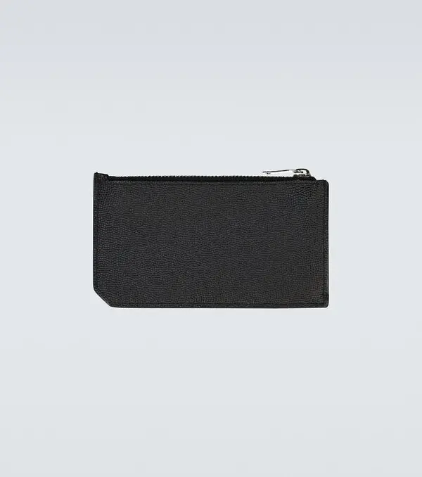 Saint Laurent Leather Id Card Case - Black