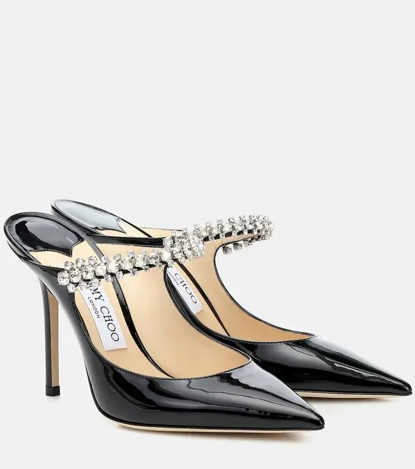 JIMMY CHOO Bing 100 Mules - Black