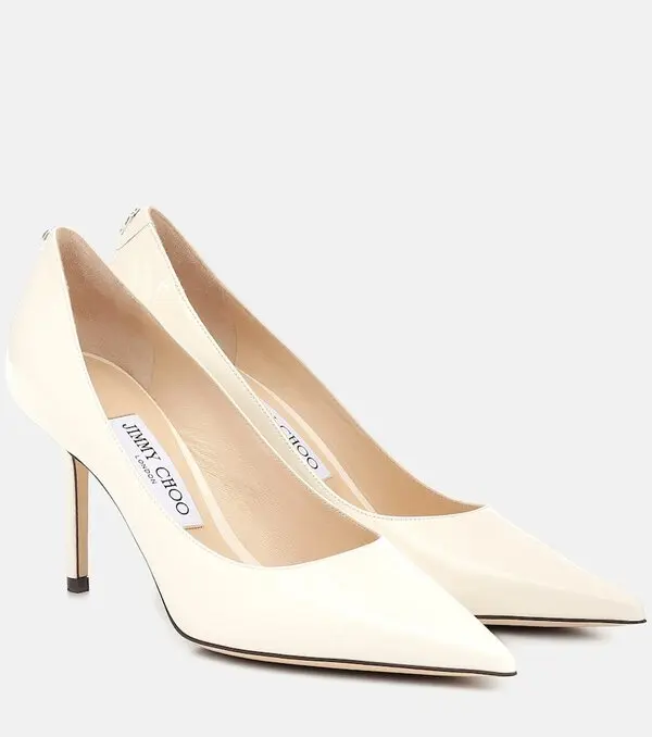 JIMMY CHOO Love 85 Leather Pumps - White