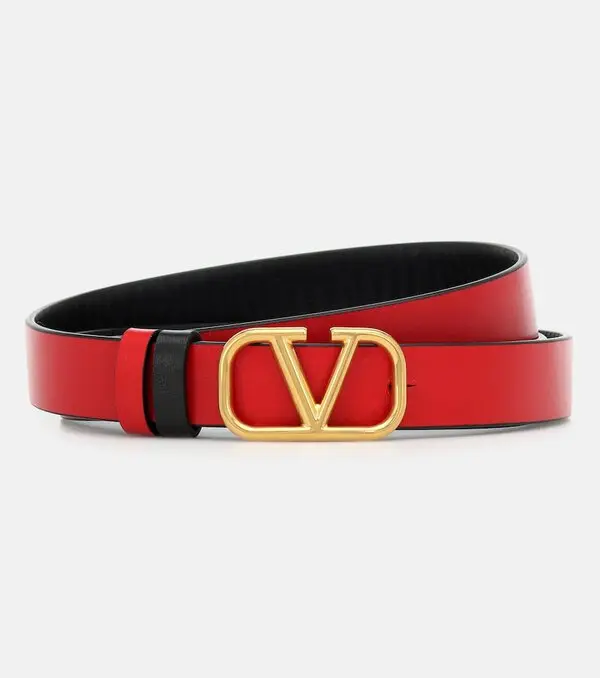 Valentino Garavani Vlogo Signature 20 Reversible Leather Belt