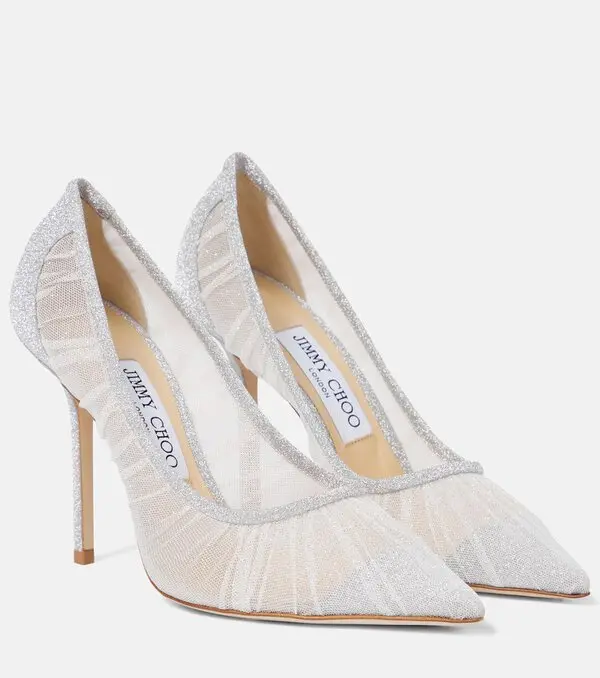 JIMMY CHOO Love 100 Pumps - Silver