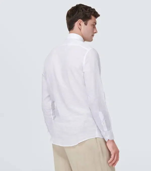 Frescobol Carioca Antonio Long-sleeved Linen Shirt