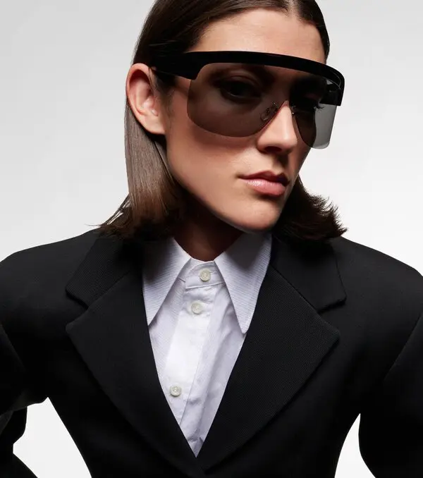 Loewe Oversized Shield Sunglasses - Black