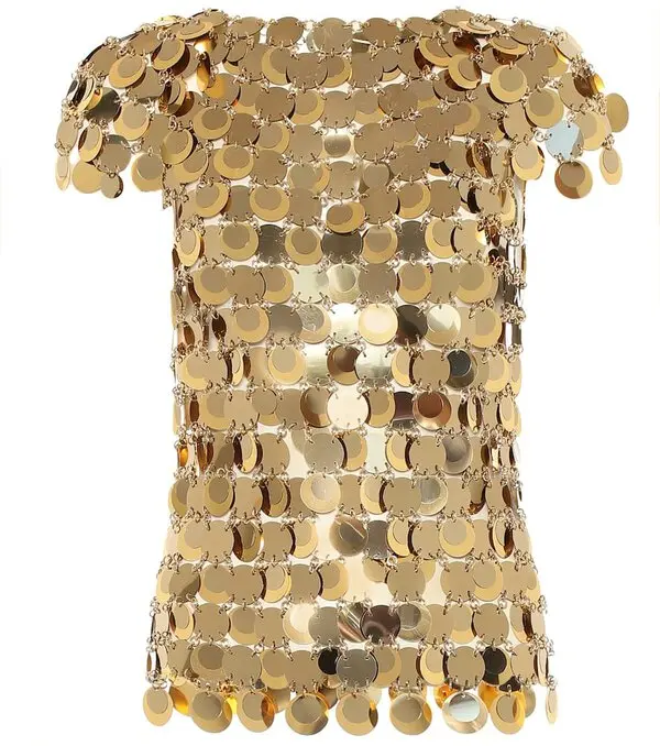 Rabanne Embellished Top - Gold