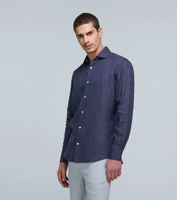 Frescobol Carioca Long-sleeved Linen Shirt