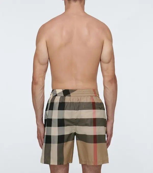 Burberry Large Check-print Swim Shorts