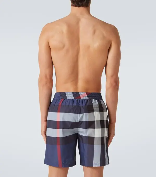 Burberry Large Check-printed Swim Shorts