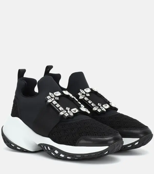 ROGER VIVIER Viv' Run Sneakers With Embellished Detail - Black