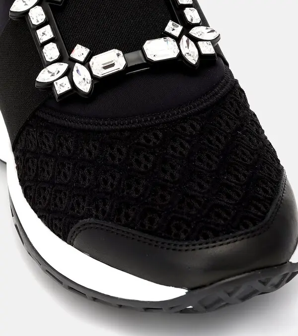 ROGER VIVIER Viv' Run Sneakers With Embellished Detail - Black