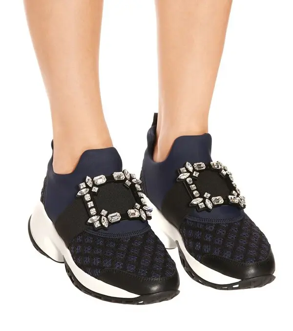 ROGER VIVIER Viv' Run Strass Buckle Sneakers