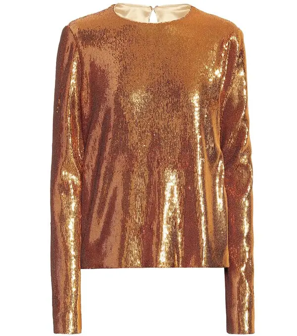 Galvan Gilded Clara Sequined Top