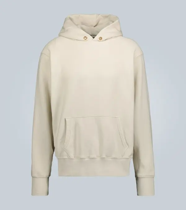 LES TIEN Cropped Hooded Sweatshirt - Neutrals