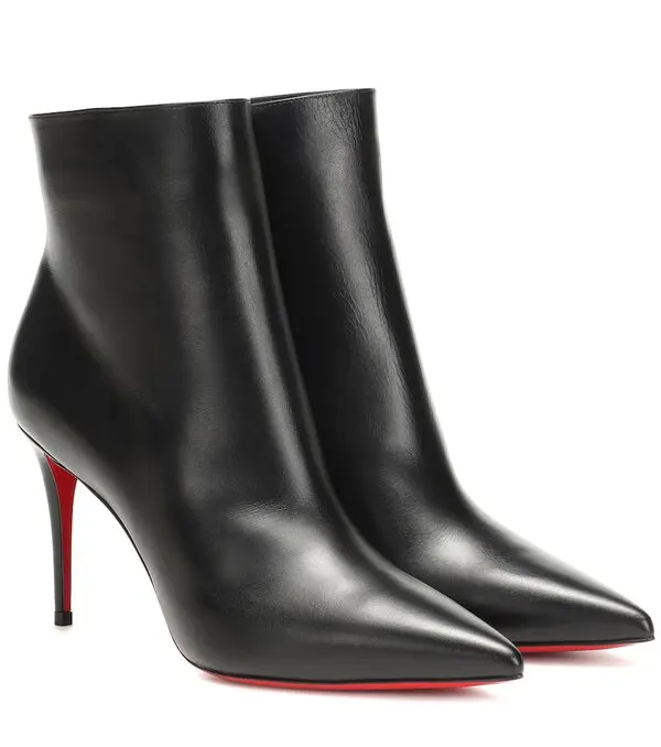 CHRISTIAN LOUBOUTIN So Kate 85 Leather Ankle Boots - Black