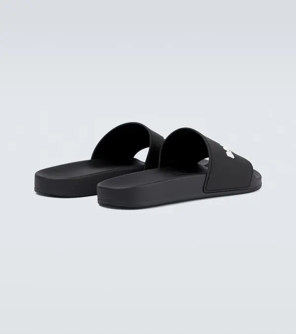 Balenciaga Pool Logo Slides - Black
