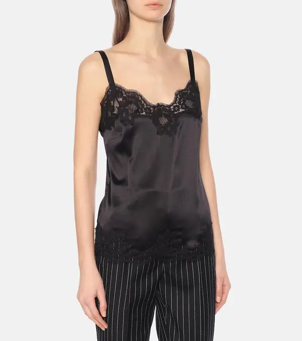 Dolce & Gabbana Lace-trimmed Camisole - Black