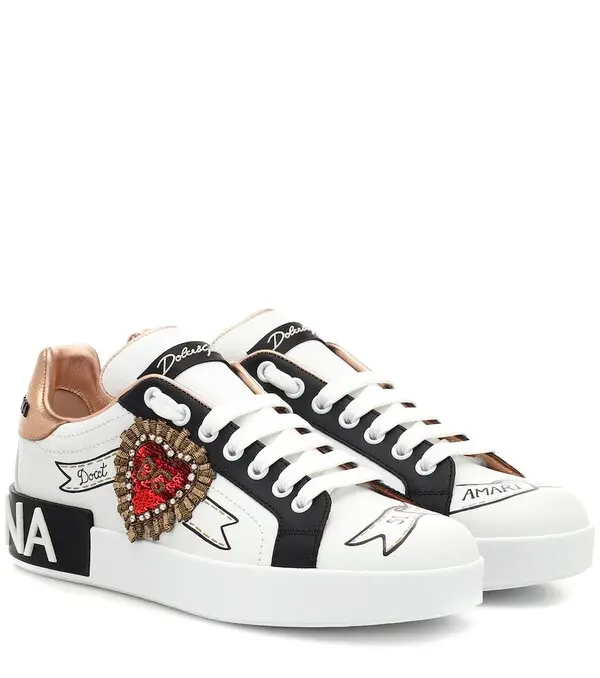 Dolce & Gabbana Portofino Leather Sneakers