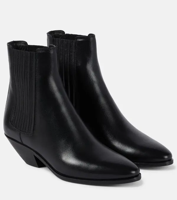 Saint Laurent West 45 Leather Chelsea Boots