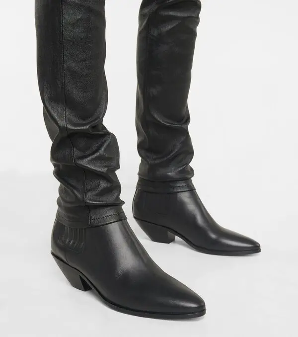 Saint Laurent West 45 Leather Chelsea Boots