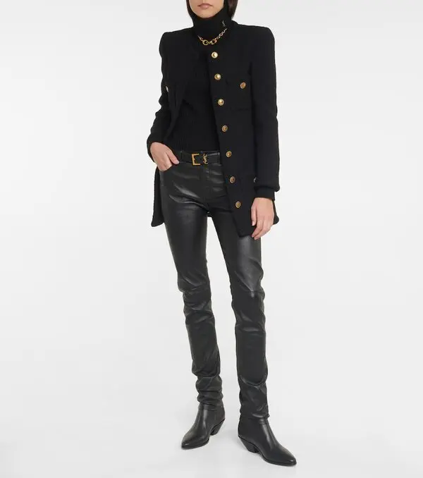 Saint Laurent West 45 Leather Chelsea Boots