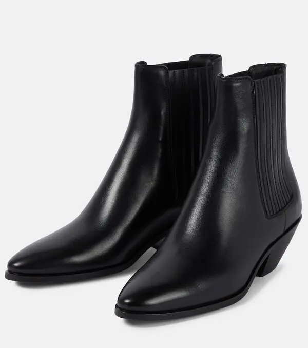 Saint Laurent West 45 Leather Chelsea Boots