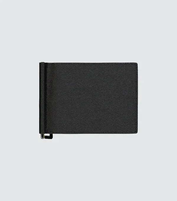 Saint Laurent Grain Leather Wallet With Money Clip - Black