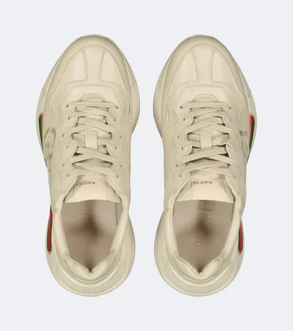 Gucci Rhyton Leather Sneakers - White