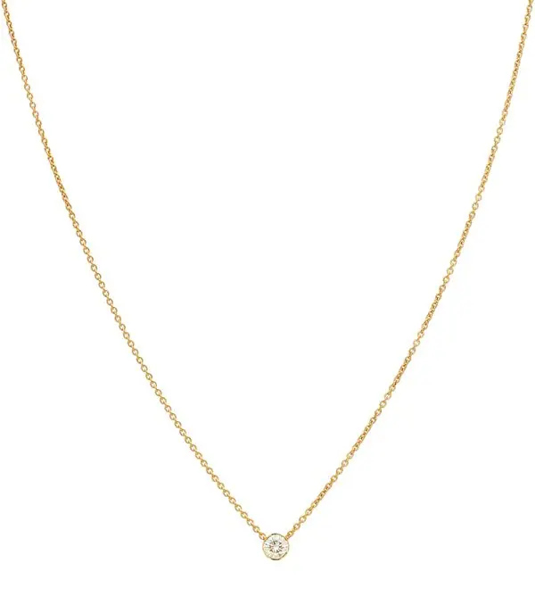 Sophie Bille Brahe 18kt Yellow Diamond Solitaire Necklace