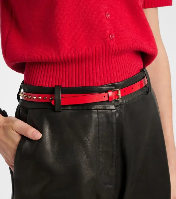 CHRISTIAN LOUBOUTIN Loubispikes Leather Belt