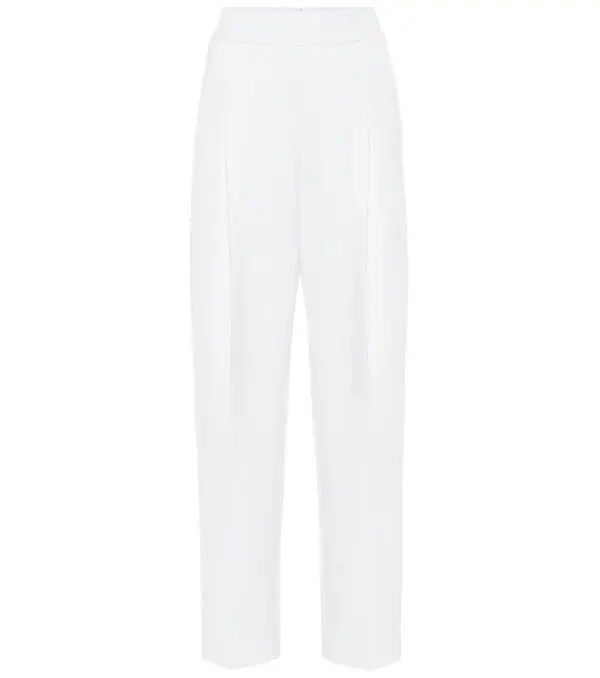 Oscar De La Renta High-rise Wool-blend Cady Pants