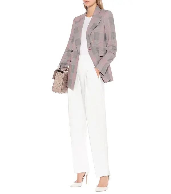 Oscar De La Renta High-rise Wool-blend Cady Pants
