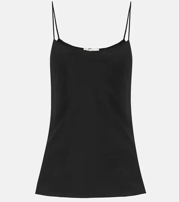 THE ROW Biggins Stretch-satin Camisole - Black