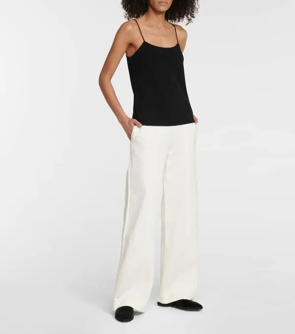 THE ROW Biggins Stretch-satin Camisole - Black