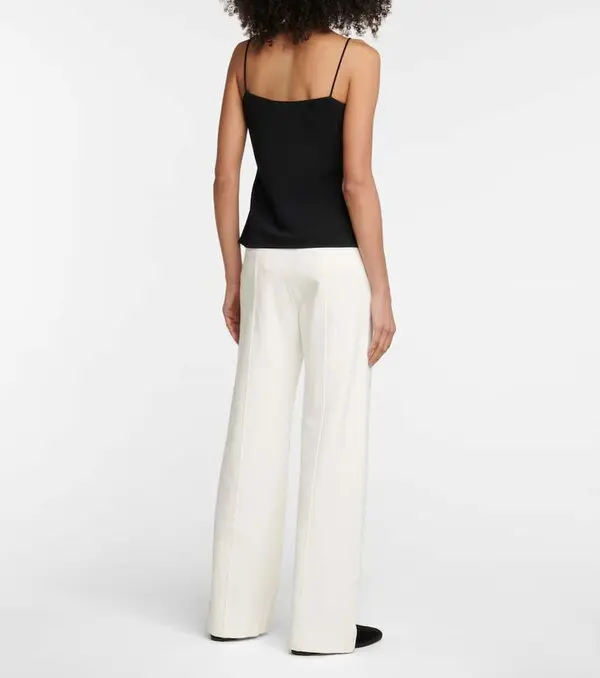 THE ROW Biggins Stretch-satin Camisole - Black