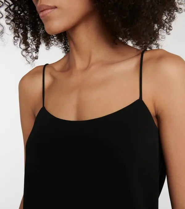 THE ROW Biggins Stretch-satin Camisole - Black