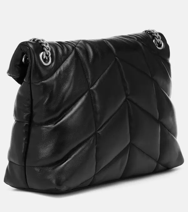 Saint Laurent Puffer Medium Leather Shoulder Bag - Black
