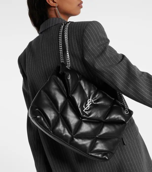 Saint Laurent Puffer Medium Leather Shoulder Bag - Black
