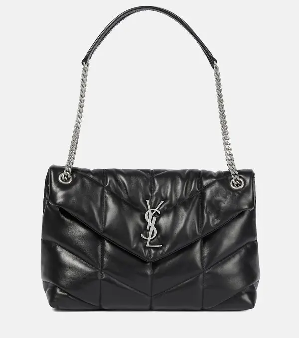 Saint Laurent Puffer Medium Leather Shoulder Bag - Black
