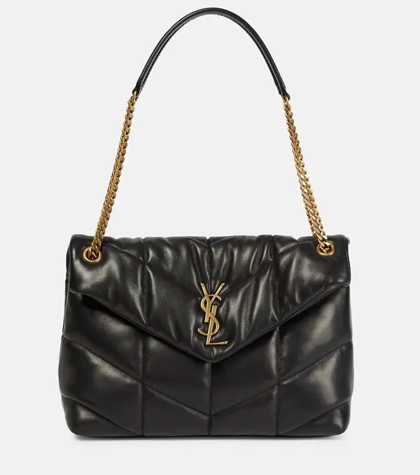 Saint Laurent Puffer Medium Leather Shoulder Bag - Black