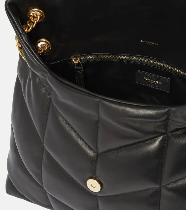 Saint Laurent Puffer Medium Leather Shoulder Bag - Black