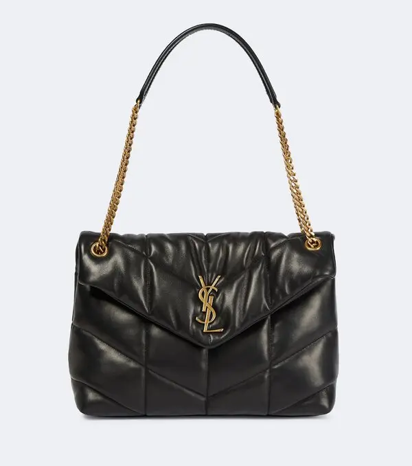 Saint Laurent Puffer Medium Leather Shoulder Bag - Black