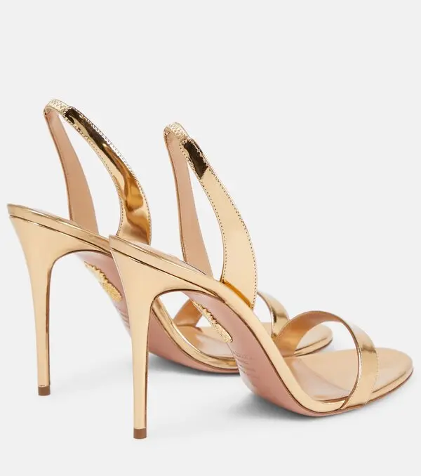 AQUAZZURA So Nude 105 Patent Leather Sandals
