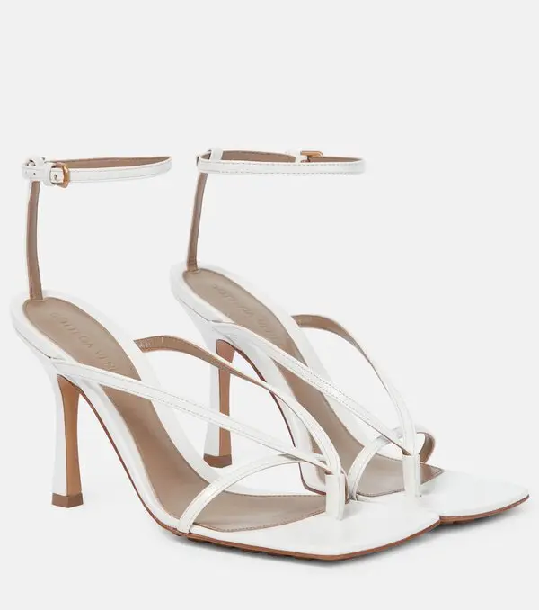 Bottega Veneta Stretch Leather Sandals - White
