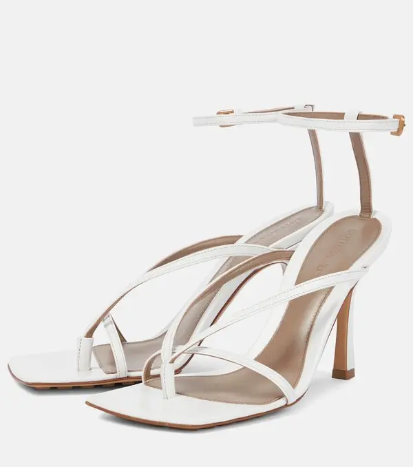 Bottega Veneta Stretch Leather Sandals - White