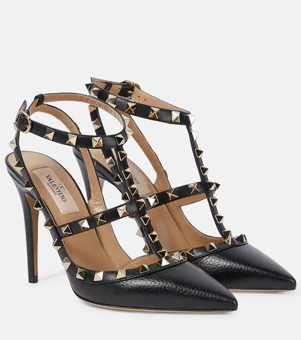 Valentino Garavani Rockstud Leather Pumps - Black