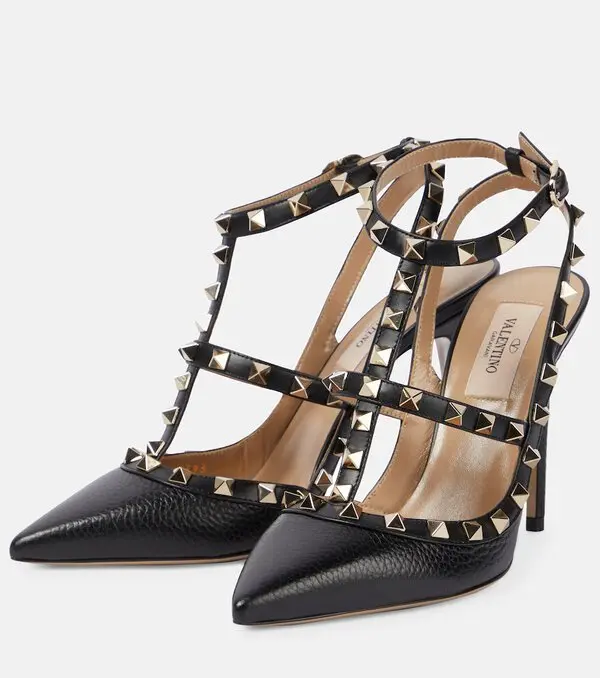 Valentino Garavani Rockstud Leather Pumps - Black
