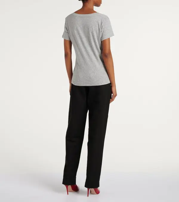 Vince Pima Cotton V-neck T-shirt - Grey